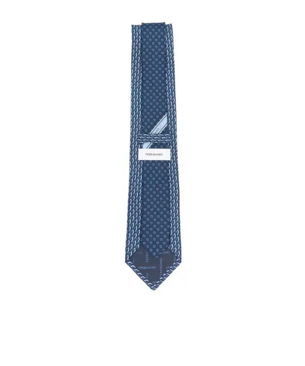 FERRAGAMO Pointed Tie - Blue