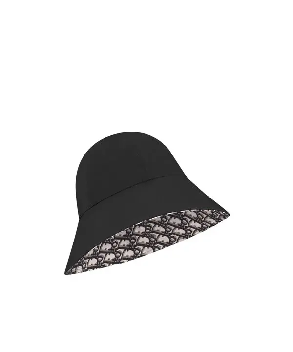 Dior D-tulipe Wide Brim Reversible Cloche Hat