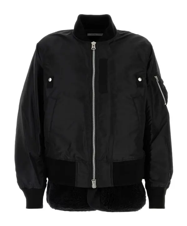 Sacai Buttoned Long-sleeved Bomber Jacket