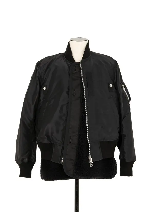 Sacai Buttoned Long-sleeved Bomber Jacket