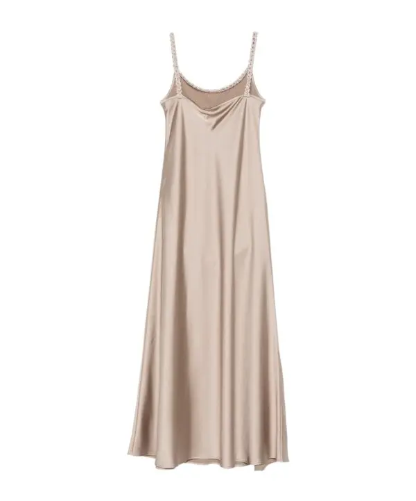 D.exterior Embellished Satin Maxi Dress