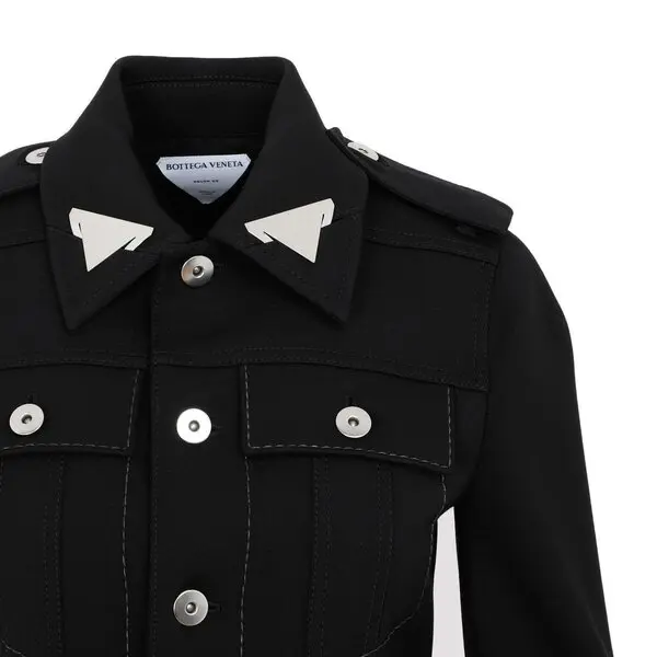 Bottega Veneta Structured Buttoned Mini Shirt Dress