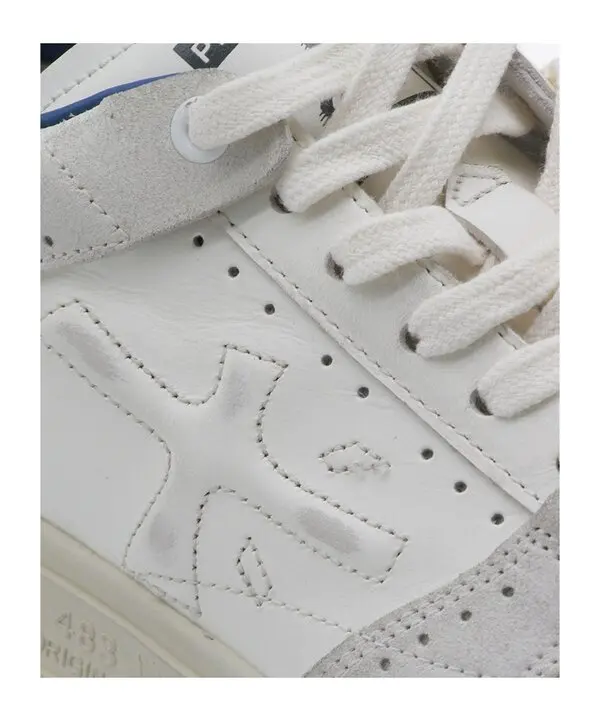 Premiata Lace-up Round Toe Low-top Sneakers - Gray