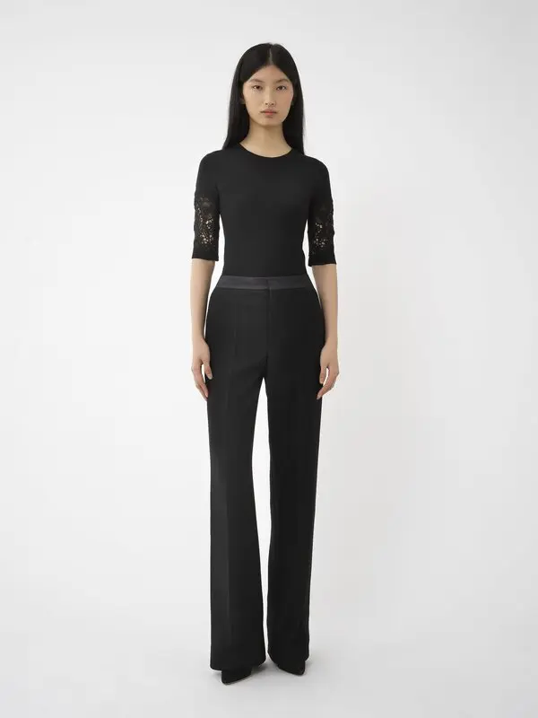 Chloé Straight-leg Tailored Trousers - Black