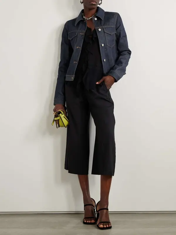 Loewe Long Sleeve Denim Jacket With Embroidered Details
