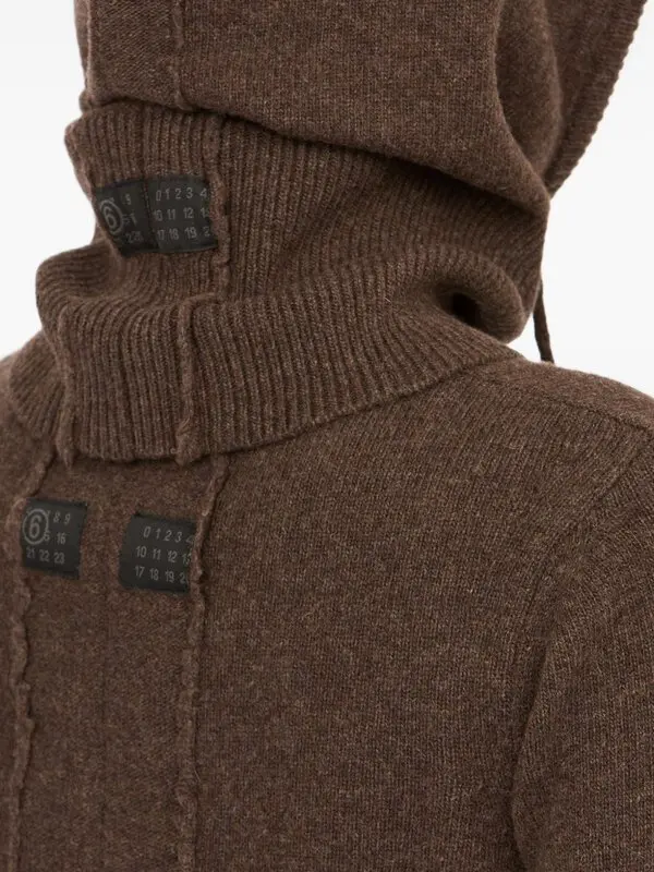 MAISON MARGIELA Knit Hood With Drawstring And Ribbed Trim