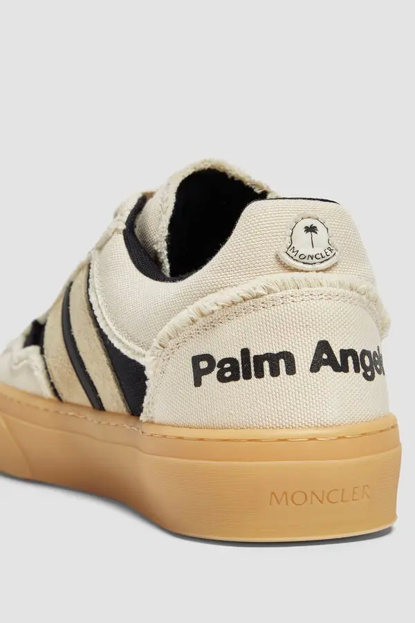 Moncler X Palm Angels Monaco2 Canvas And Suede Sneakers