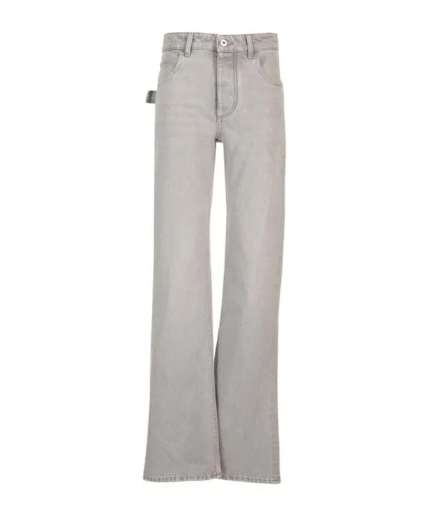 Bottega Veneta Washed Flared Leg Jeans - Light Gray