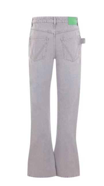 Bottega Veneta Washed Flared Leg Jeans - Light Gray