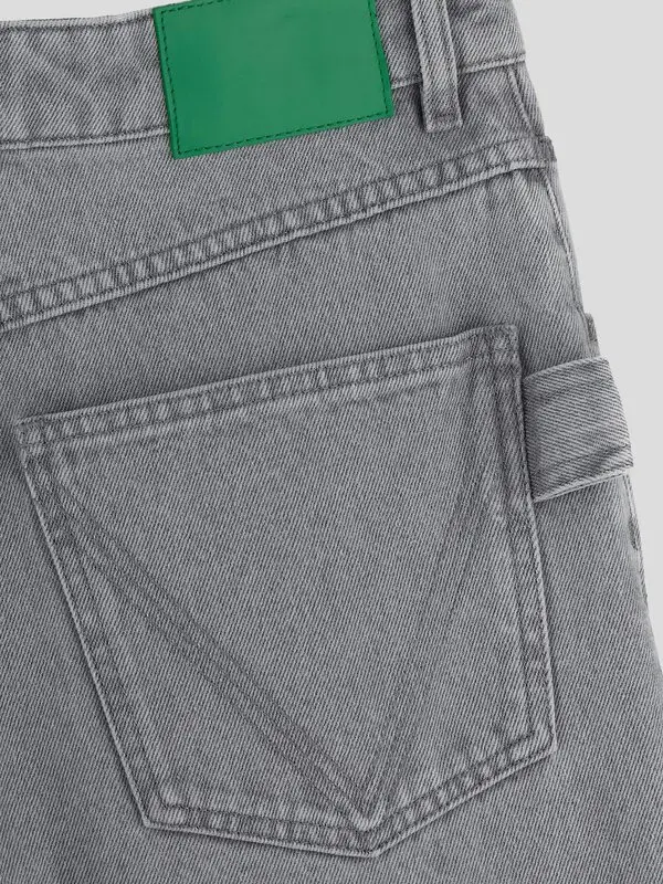 Bottega Veneta Washed Flared Leg Jeans - Light Gray