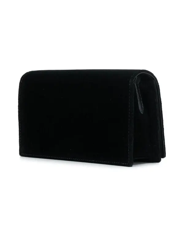Stella McCartney Logo Crystal Woc Clutch With Chain Strap