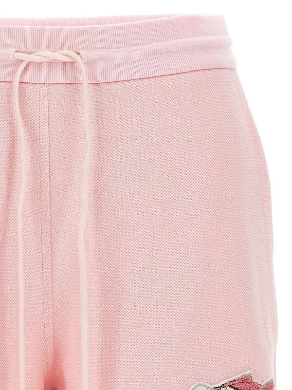 Thom Browne Pink Car Patch Drawstring Shorts - Light Pink