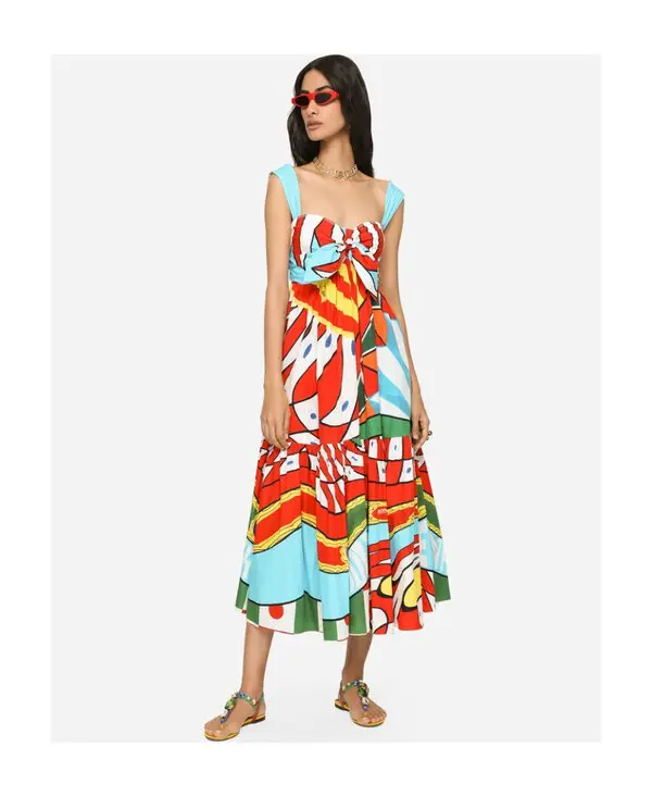 Dolce & Gabbana Graphic Print Midi Dress