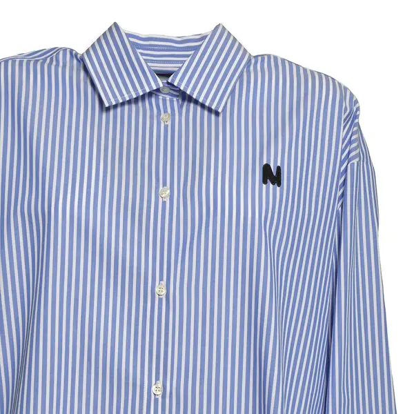 MSGM Long-sleeved Shirt With Curved Hem