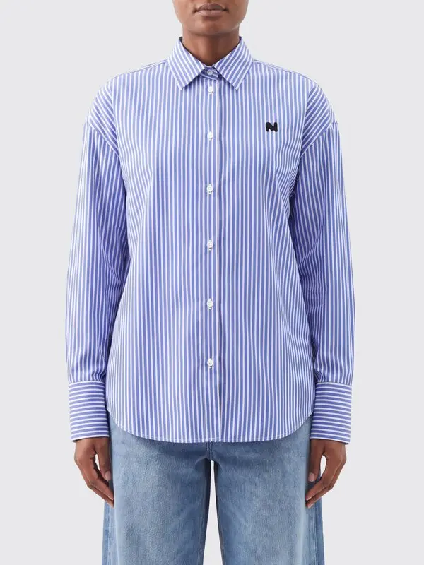 MSGM Long-sleeved Shirt With Curved Hem