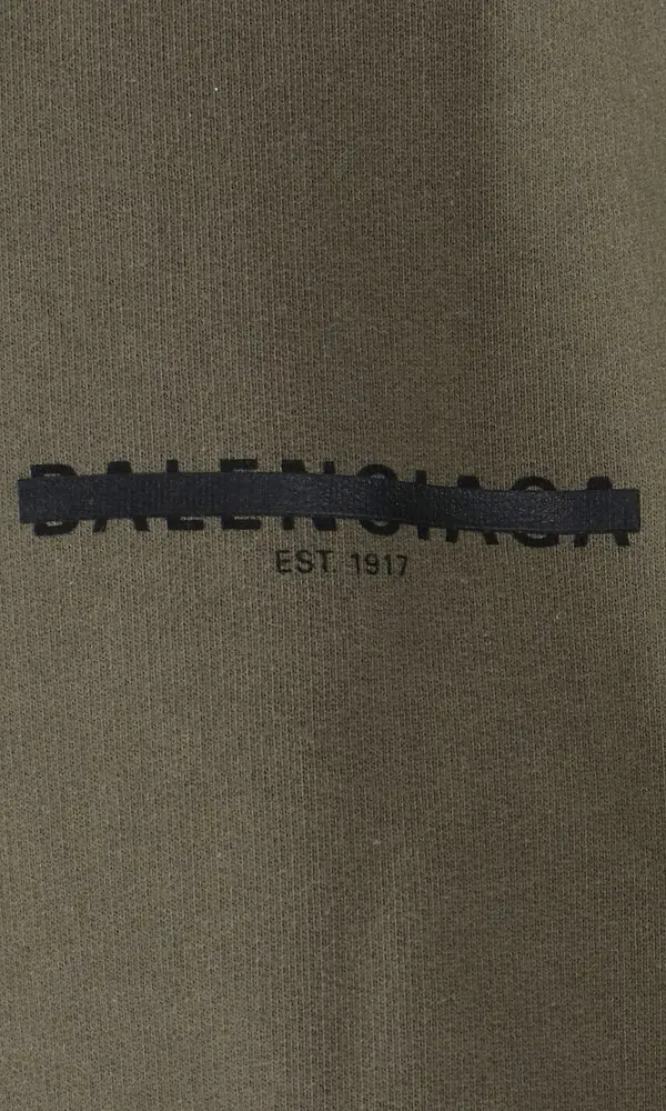 Balenciaga Logo Printed Long-sleeved Hoodie - Green