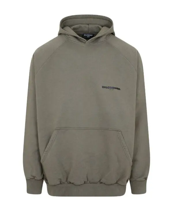 Balenciaga Logo Printed Long-sleeved Hoodie - No