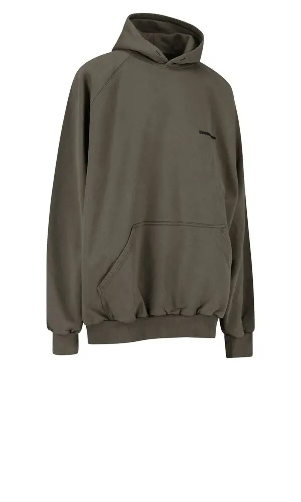 Balenciaga Logo Printed Long-sleeved Hoodie - No