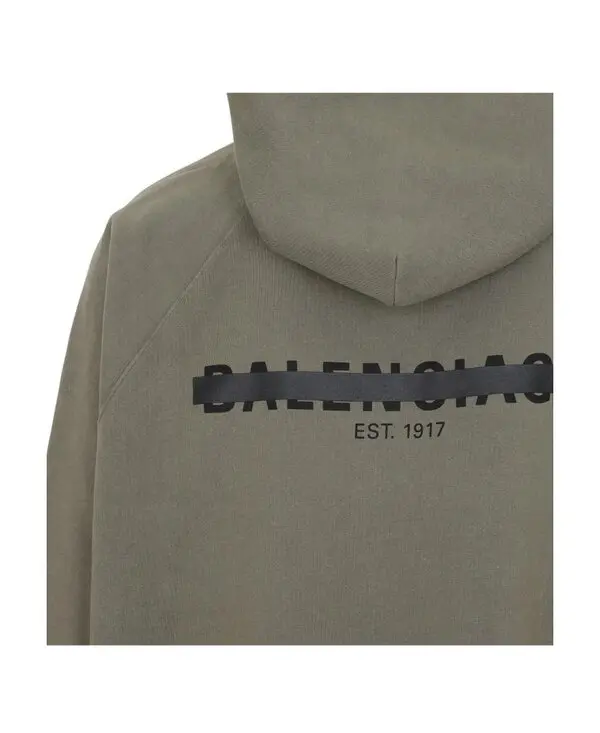 Balenciaga Logo Printed Long-sleeved Hoodie - No