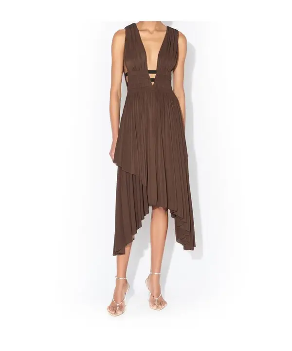 Alaïa Deesse V-neck Dress