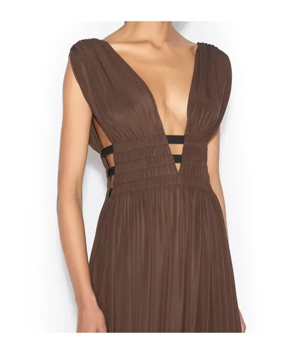 Alaïa Deesse V-neck Dress