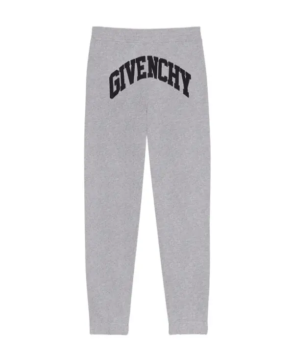 Givenchy Logo Printed Elastic Waist Jogging Pants - Gray