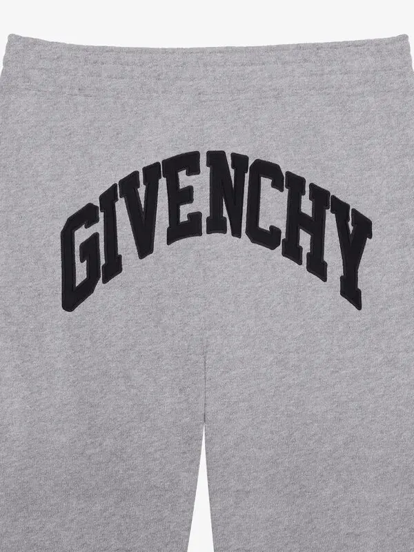 Givenchy Logo Printed Elastic Waist Jogging Pants - Gray