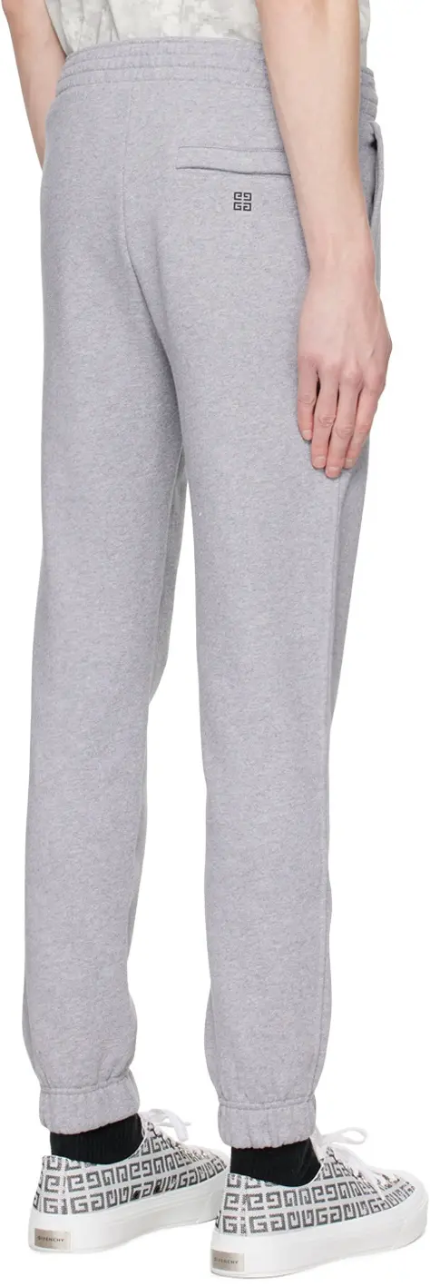 Givenchy Logo Printed Elastic Waist Jogging Pants - Gray