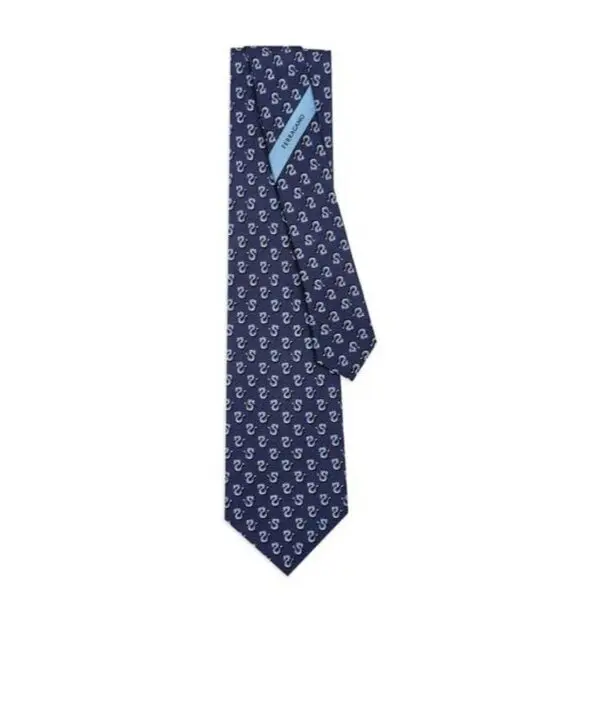 FERRAGAMO Dragon Pattern Neck Tie