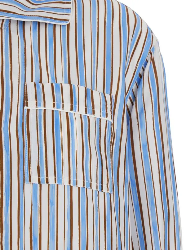 Bottega Veneta Striped Silk Pyjama Set