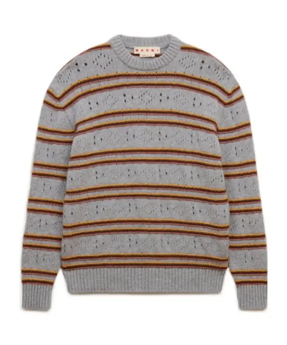 Marni Striped Openwork Knit Jumper