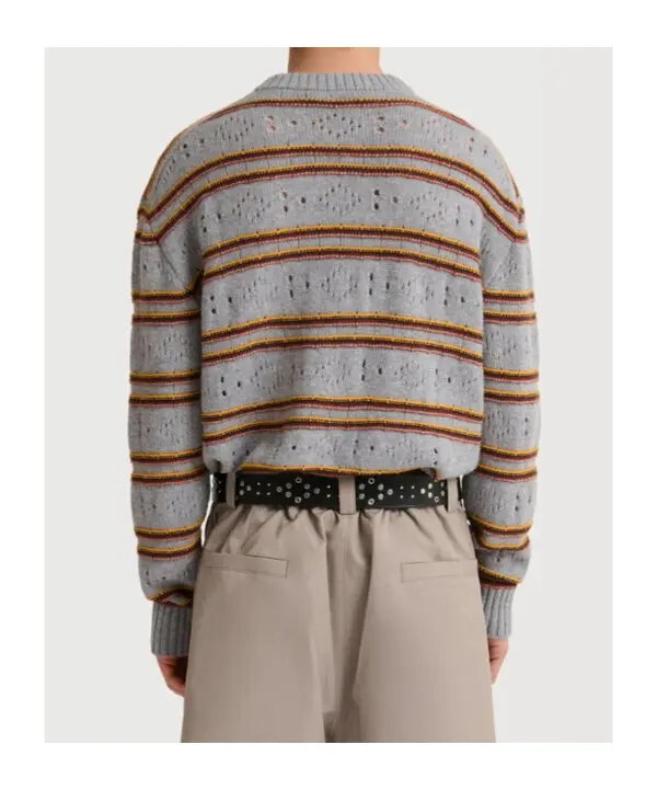 Marni Striped Openwork Knit Jumper