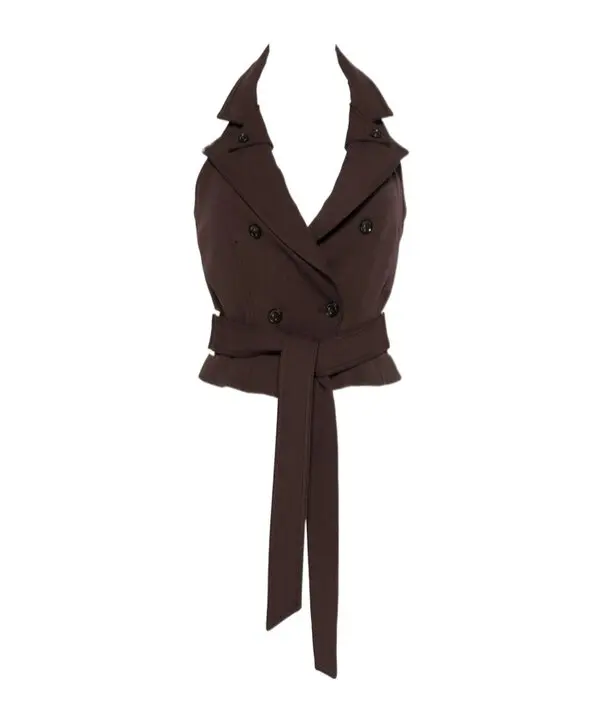 Elisabetta Franchi V-neck Top - Cocoa