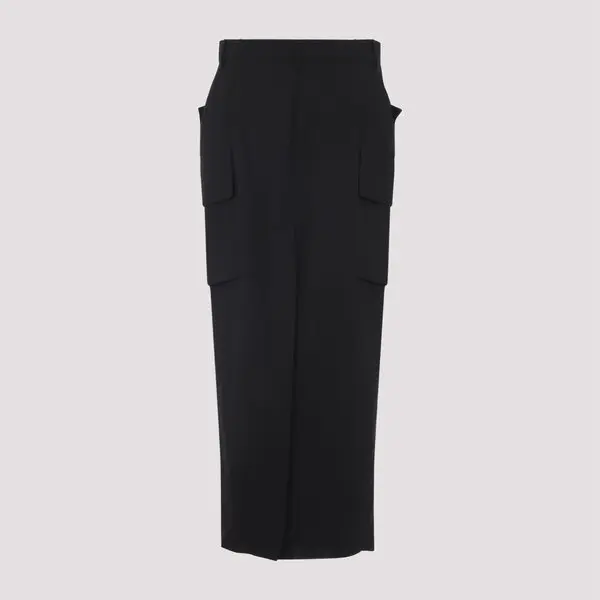 Rick Owens Cargo Pocket Wool Skirt