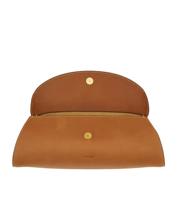 JIL SANDER Logo Debossed Shoulder Bag
