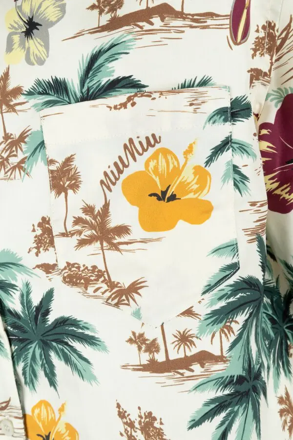 Miu Miu Graphic Printed Short Sleeve Shirt - No