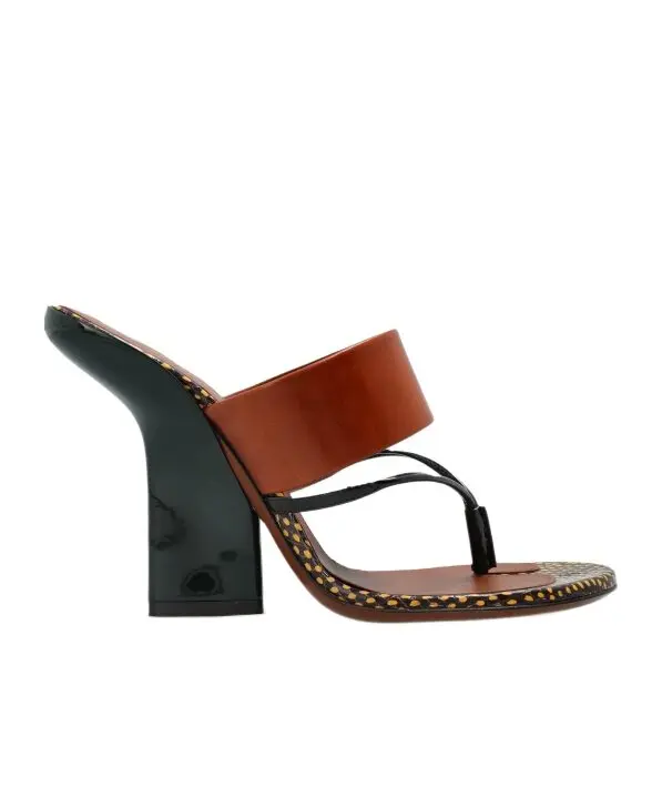 Dries Van Noten Open Toe Stiletto Heeled Sandals - Brown