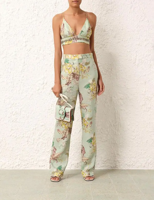 Zimmermann Floral Wide-leg Trousers