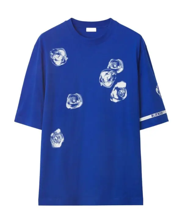 Burberry Rose-print Cotton T-shirt