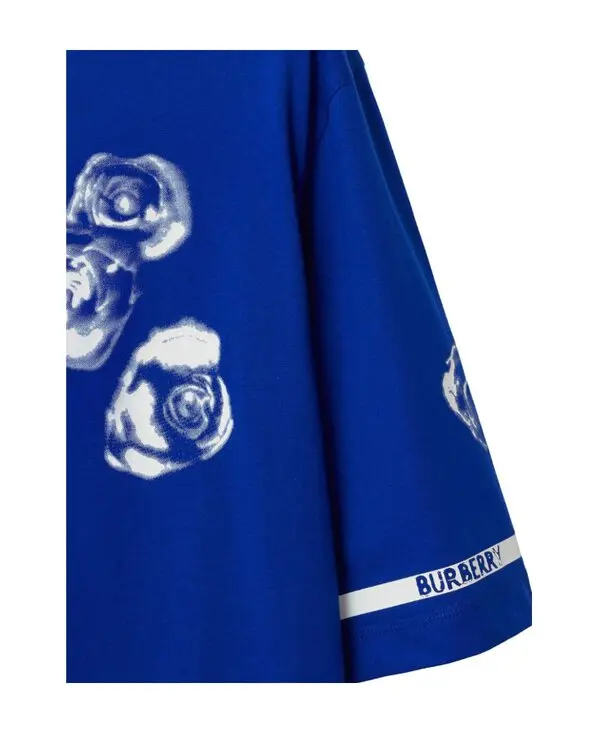 Burberry Rose-print Cotton T-shirt