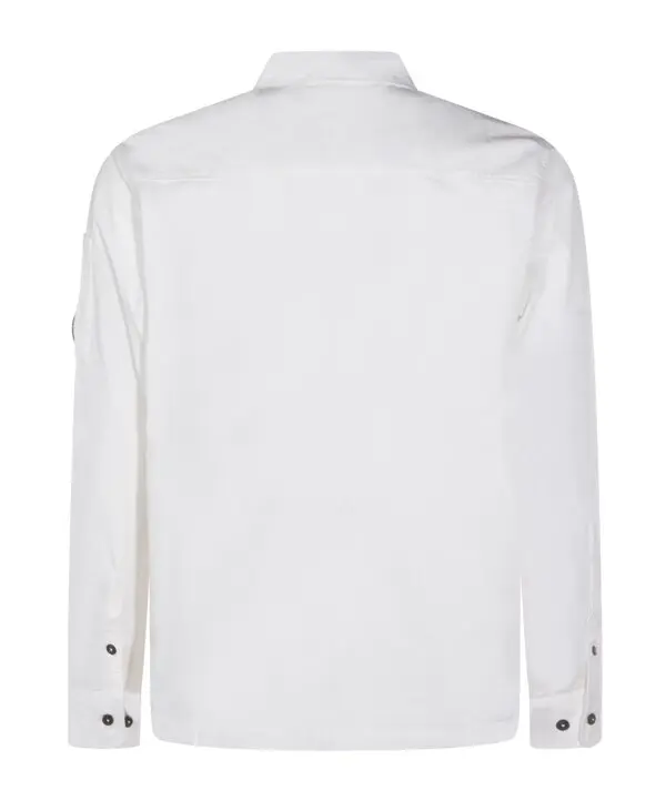 C.P. COMPANY Lens Detailed Zipped Shirt - White