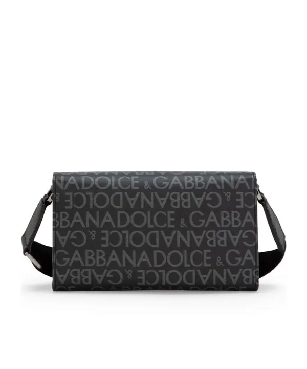 Dolce & Gabbana Logo Jacquard Foldover Crossbody Bag