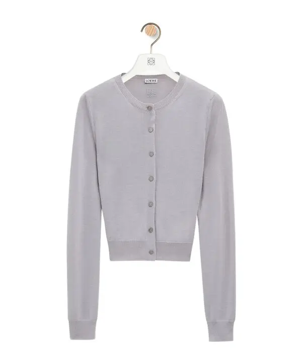 Loewe Knitted Cardigan - Light Gray