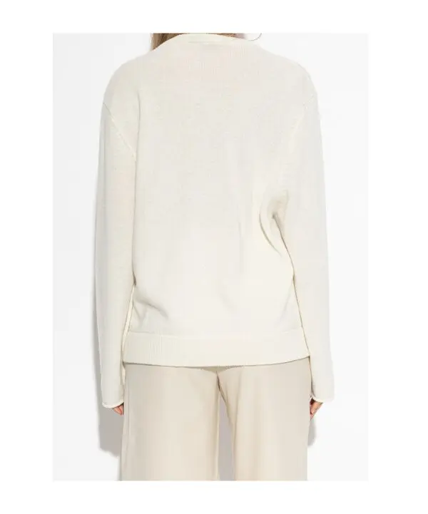 IRO PARIS V-neck Knitwear With Long Sleeves And Ribbed Details