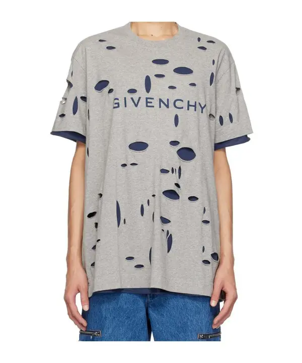 Givenchy Distressed Crewneck T-shirt
