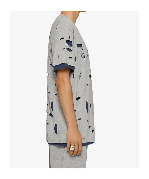 Givenchy Distressed Crewneck T-shirt