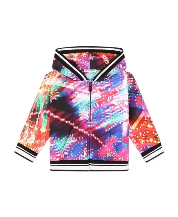 Dolce & Gabbana Printed Zip-up Hoodie - Multicolor