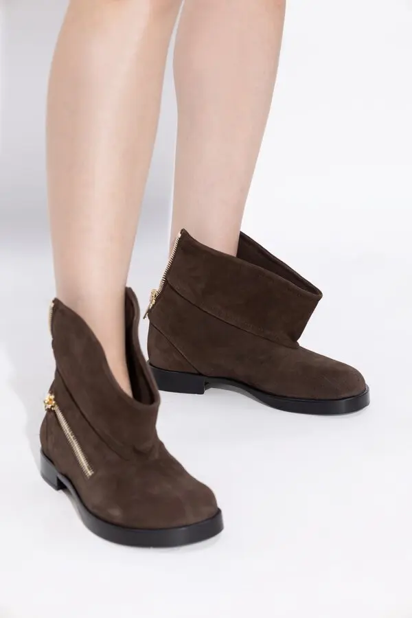 J.W.ANDERSON Round Toe Zip Up Ankle Boots