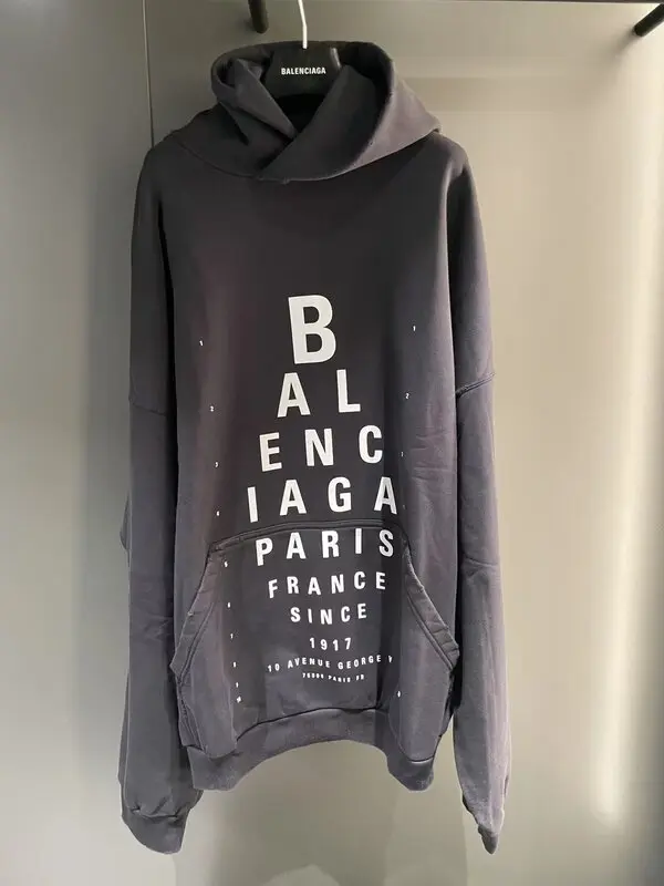 Balenciaga Optical Logo Printed Hoodie