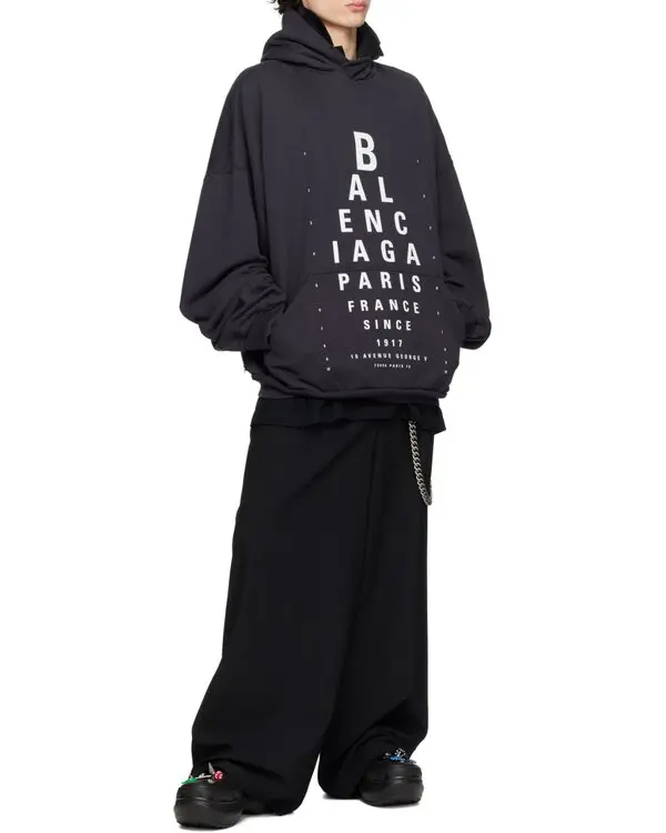 Balenciaga Optical Logo Printed Hoodie
